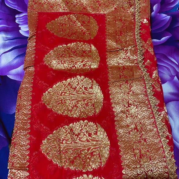 Dresses | Soft Katan Jorget Saree With Stone Work | Poshmark